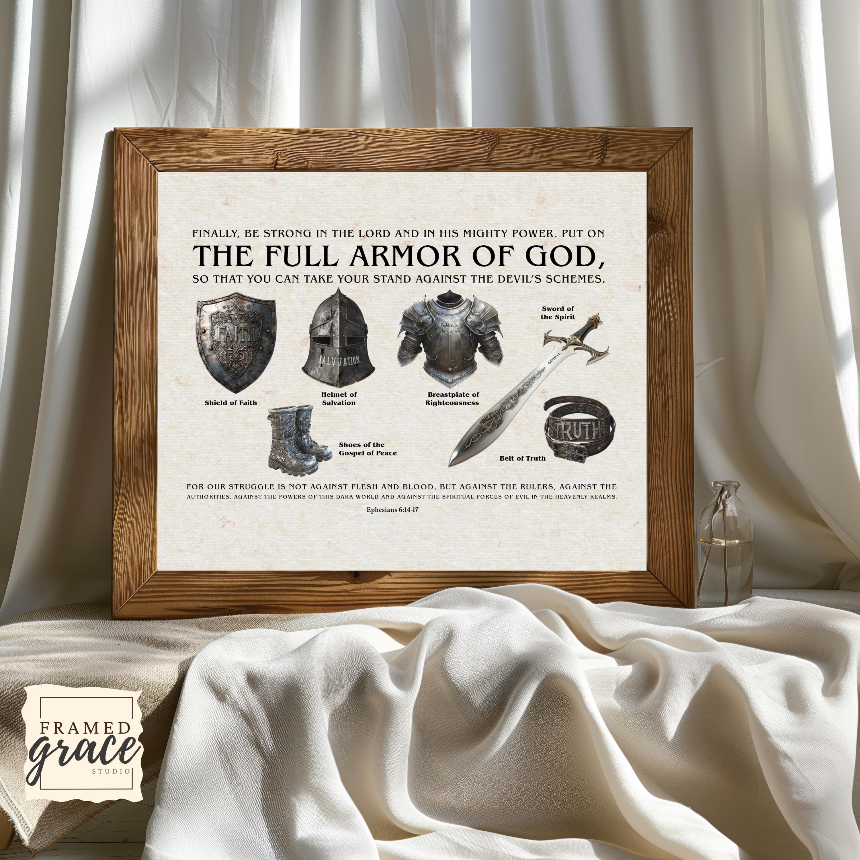The Full Armor of God Christian Poster, Printable Wall Art, Print ...