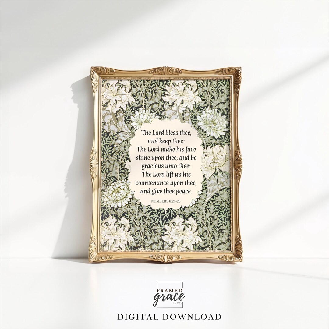 Numbers 6:24-26 Bible Verse Print, the Lord Bless You and Keep You ...