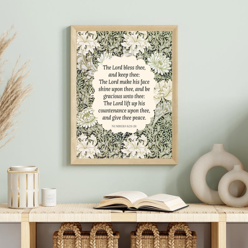 Numbers 6:24-26 Bible Verse Print, the Lord Bless You and Keep You ...