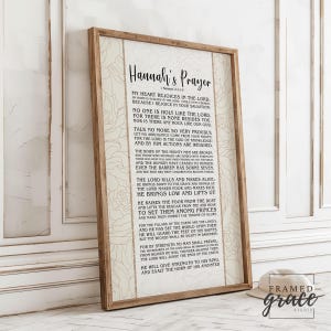 Hannah's Prayer 1 Samuel 2 Bible Verse Wall Art, Scripture Decor ...