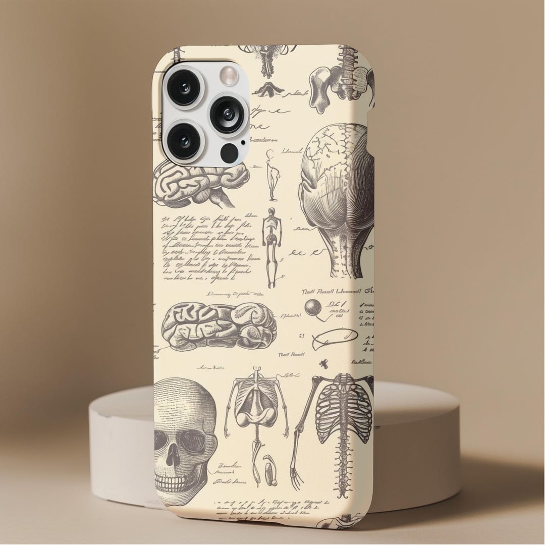 IPhone 16 Magsafe Vintage Human Anatomy, Human Brain Case, Skeleton ...