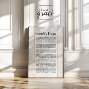 Hannah's Prayer 1 Samuel 2 Bible Verse Wall Art, Scripture Decor ...