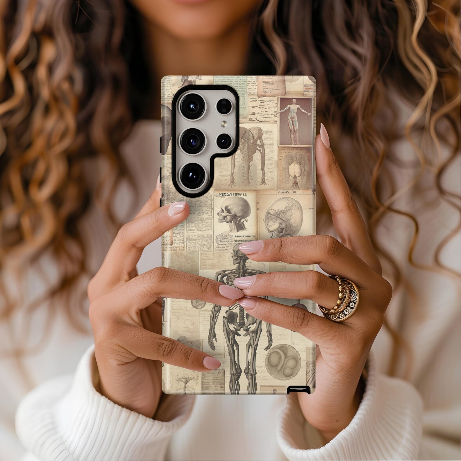 Anatomy Vintage Snap Case, Skeleton Art Samsung Case, iPhone Phone ...