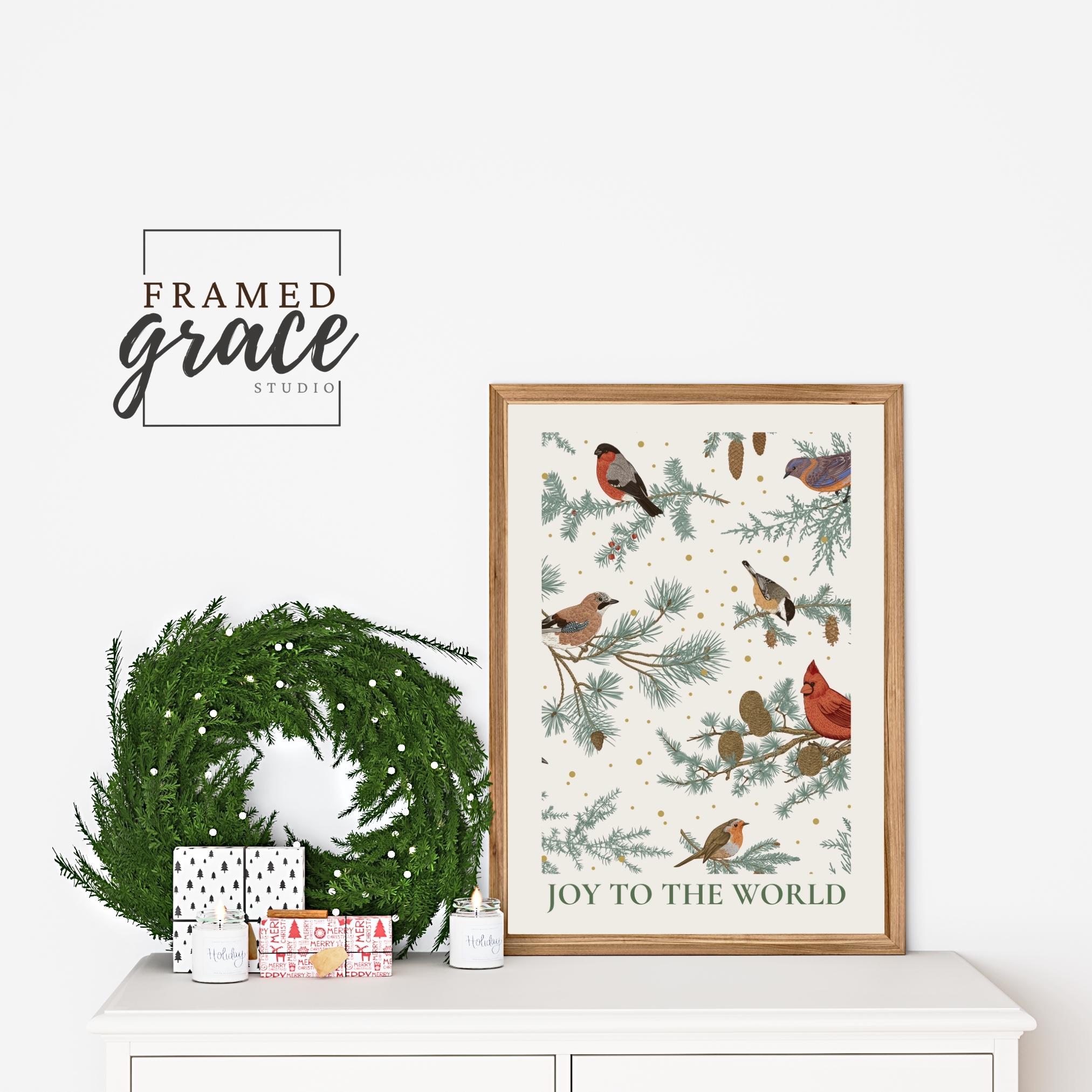 Joy to the World Christmas Wall Art Bundle, Gallery Wall Set of 6 ...
