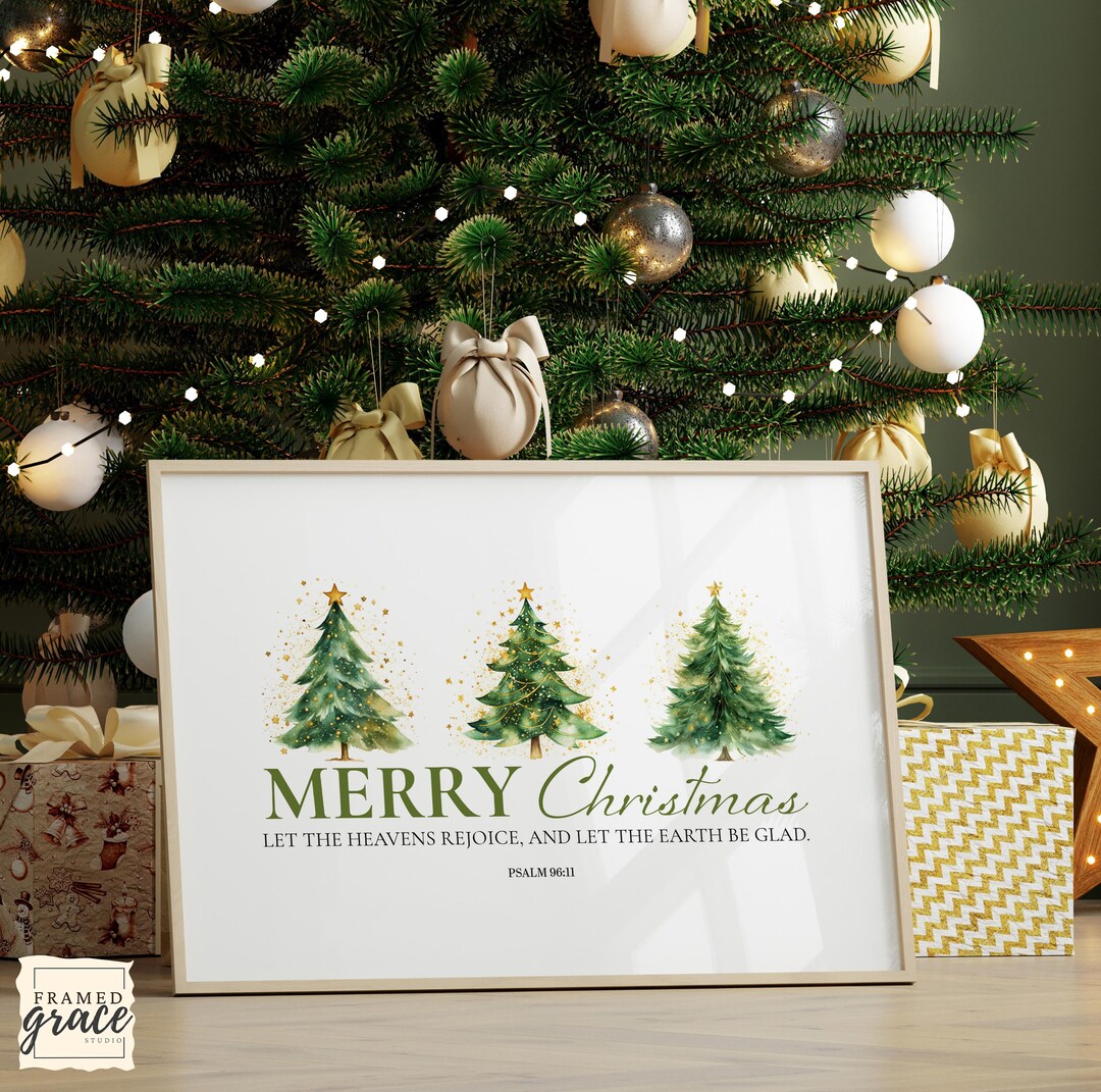 Christian Christmas Printable, Psalm 96:11 Wall Decor, Scripture ...