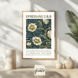Vintage Ephesians 2 Christian Poster, Printable Wall Art, Digital ...