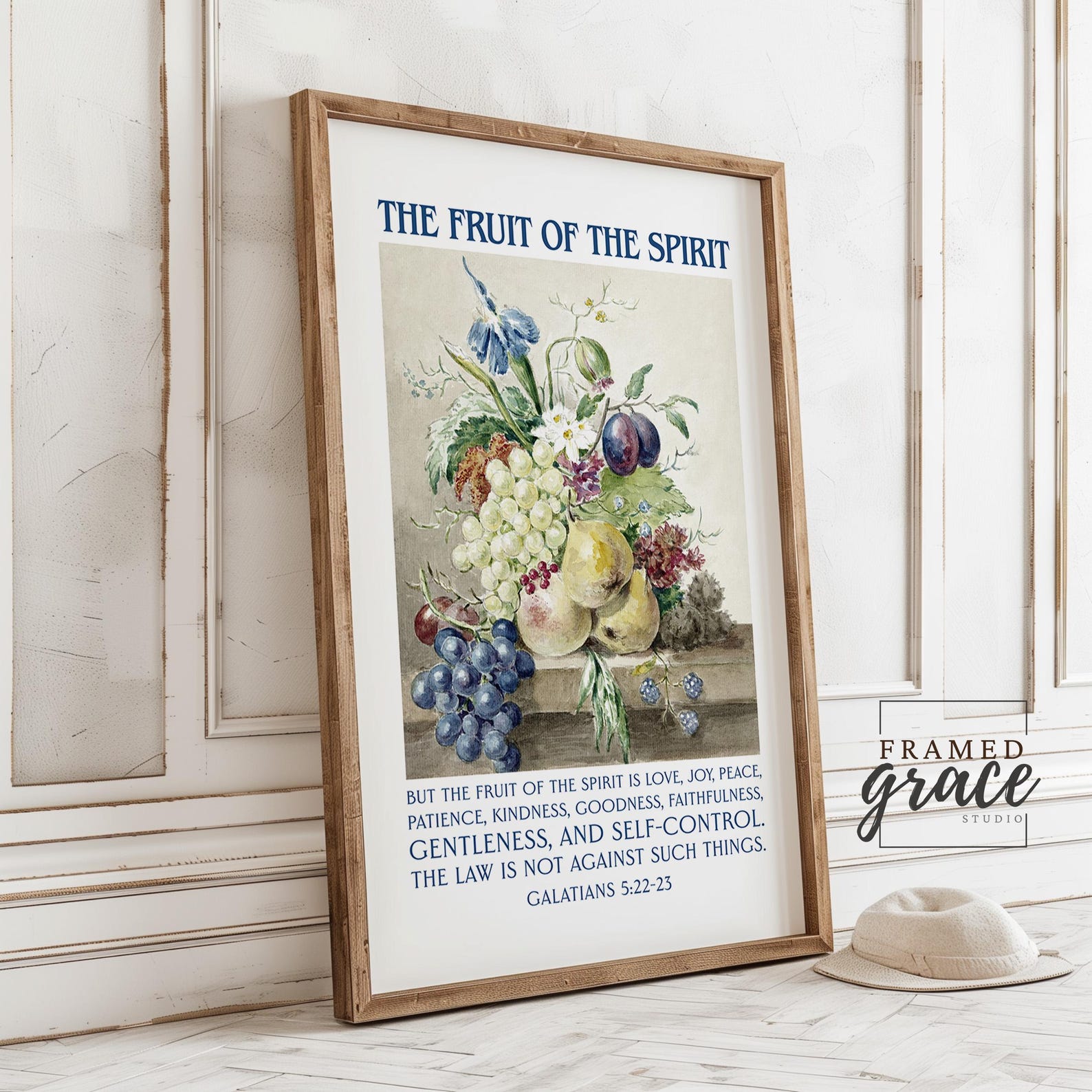 Vintage Fruit of the Spirit Poster, Printable Wall Art, Digital ...