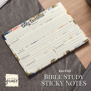 Daily Devotional Notepad | Bible Study Sticky Notes 4x6 | Christian ...