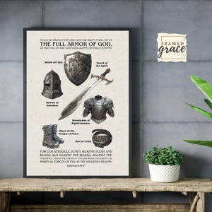 Vintage Uniform, the Full Armor of God Christian Poster, Printable Wall ...