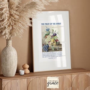 Vintage Fruit of the Spirit Poster, Printable Wall Art, Digital ...