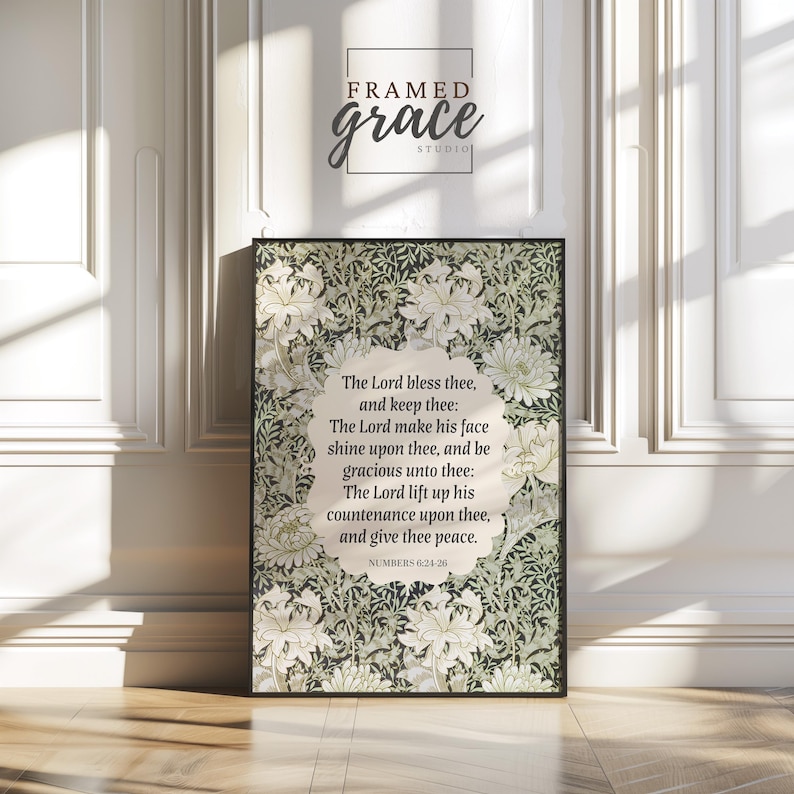 Numbers 6:24-26 Bible Verse Print, the Lord Bless You and Keep You ...
