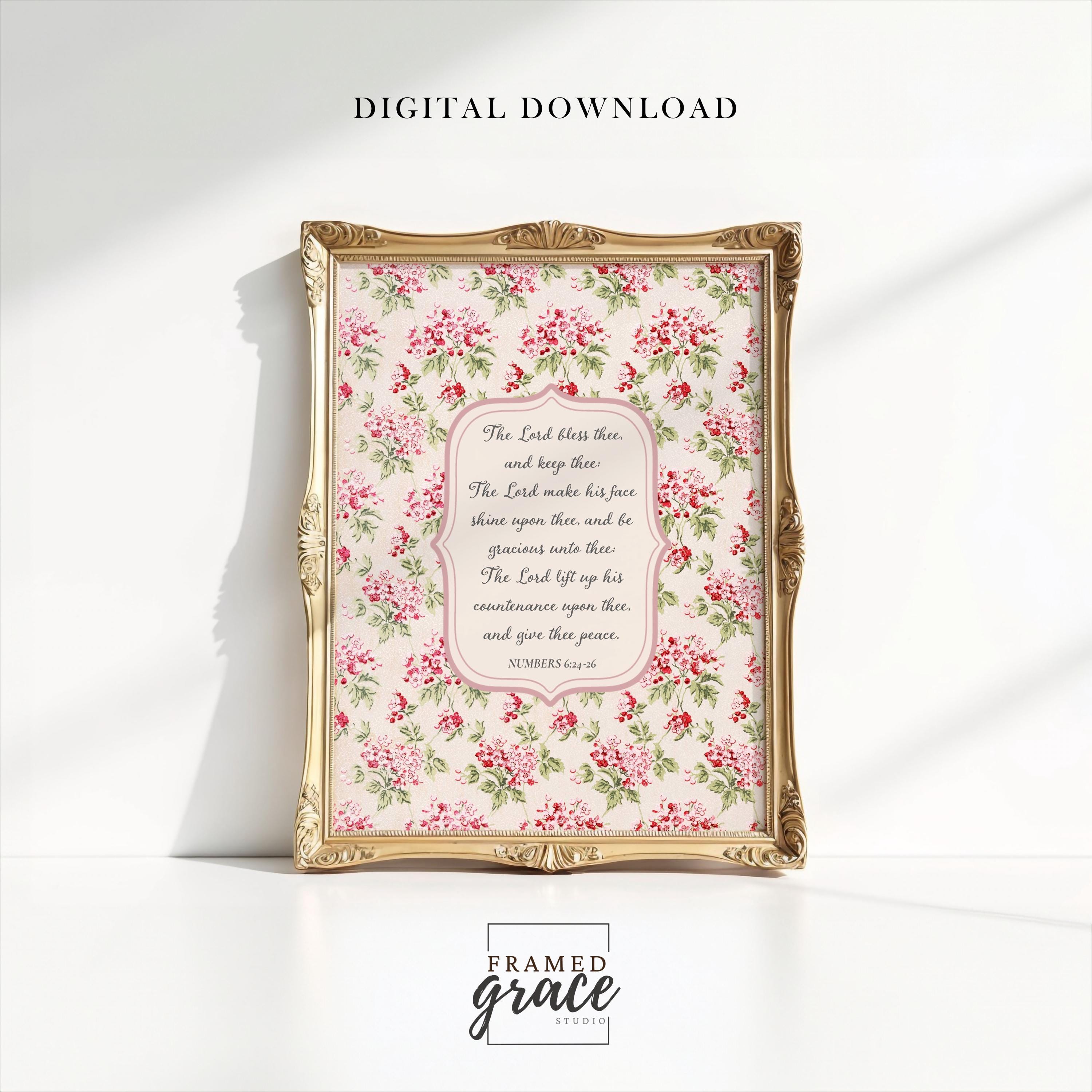 The Lord Bless You and Keep You Wall Art Print, the Lords Blessing ...