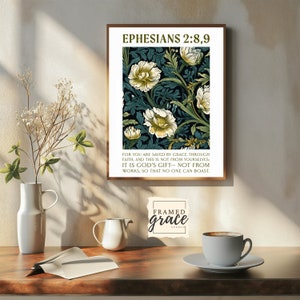 Vintage Ephesians 2 Christian Poster, Printable Wall Art, Digital ...