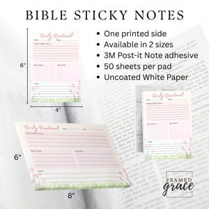 Daily Devotional Sticky Notes | Bible Study Notepad | Scripture ...