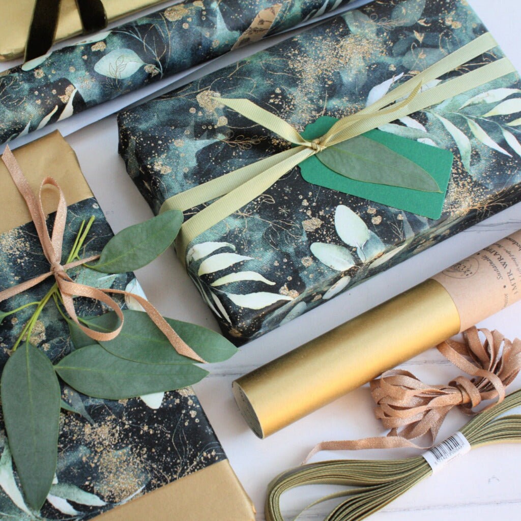 Luxury Botanical Christmas Wrapping Paper 3M Handrolled FSC ...