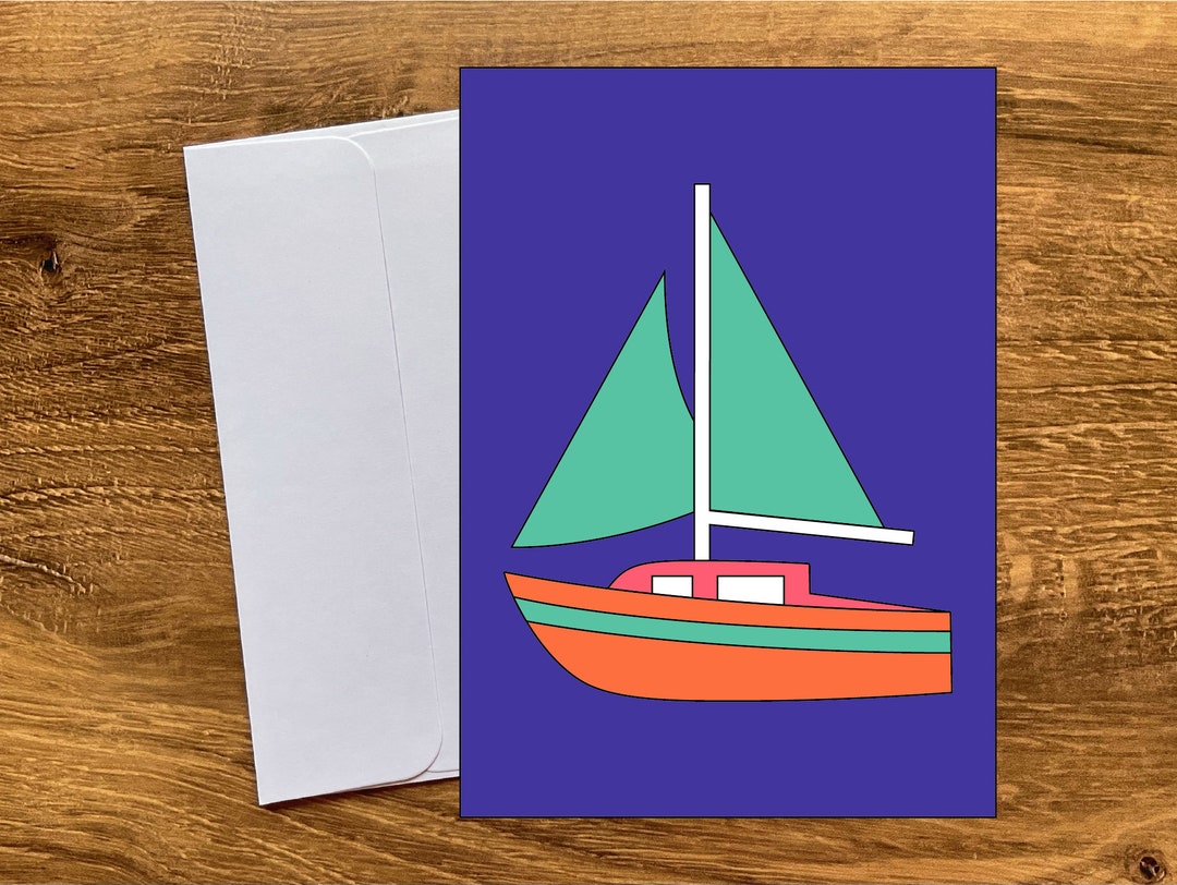 Sailboat Printable Digital Download Card. Digital Download Card ...