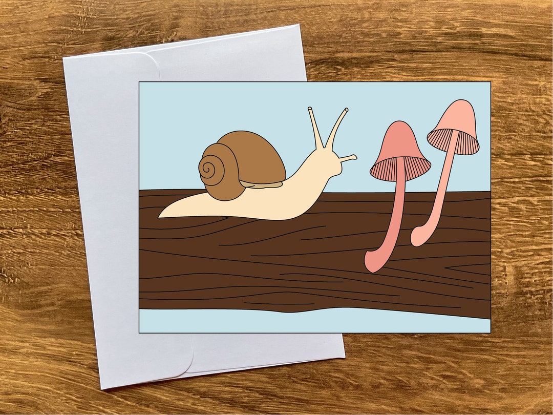 Snail Printable Digital Download Card. Digital Download Card. Snail ...