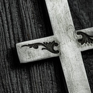 Handmade 925 Silver Baroque Cross Pendant Necklace: Gothic Jewelry - Etsy
