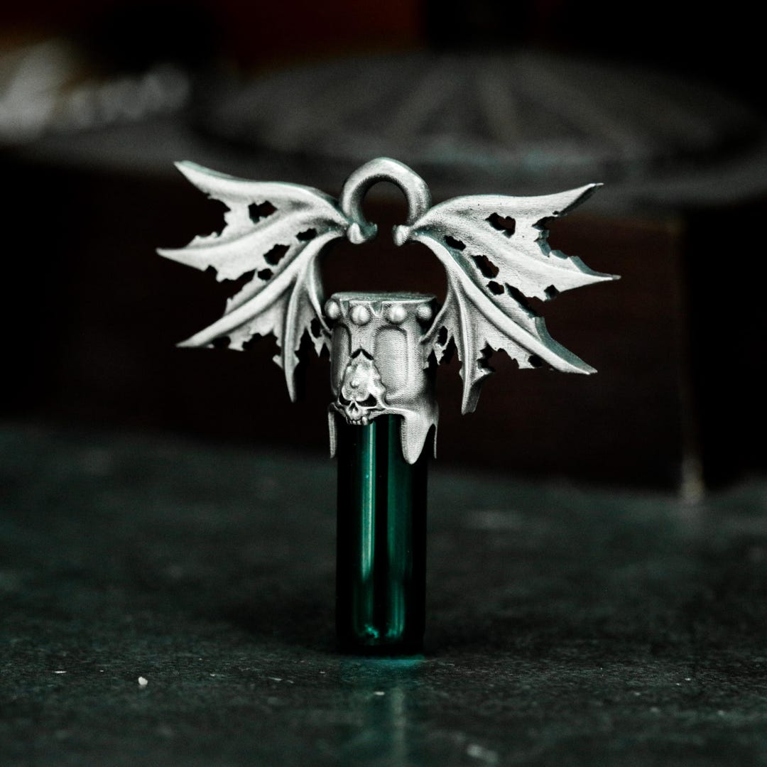 Devil Wings 925 Silver Urn Pendant Necklace: Hell Totem Art Bottle - Etsy