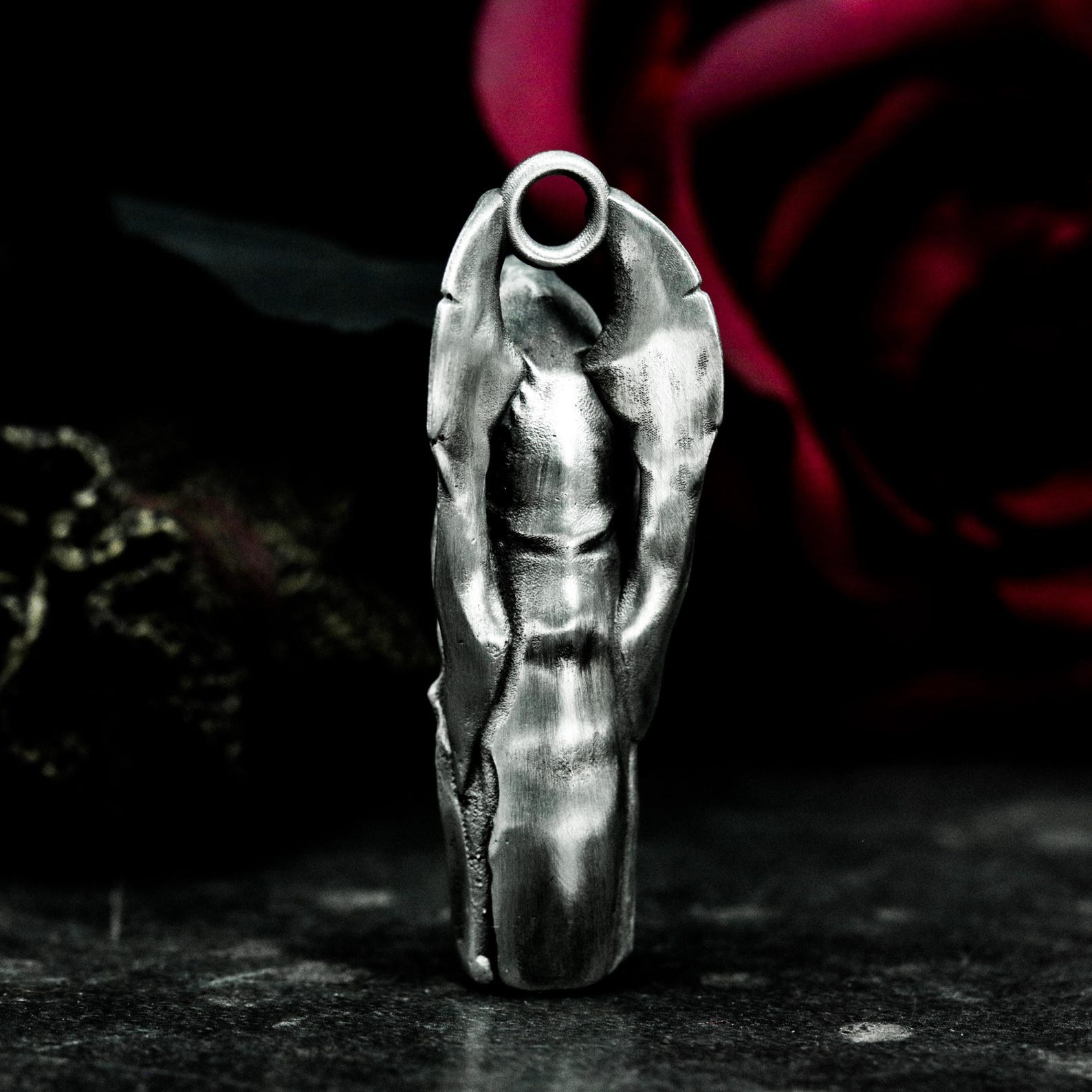 Fallen Angel 925 Silver Pendant Necklace: Handmade Devil Cloak Design ...