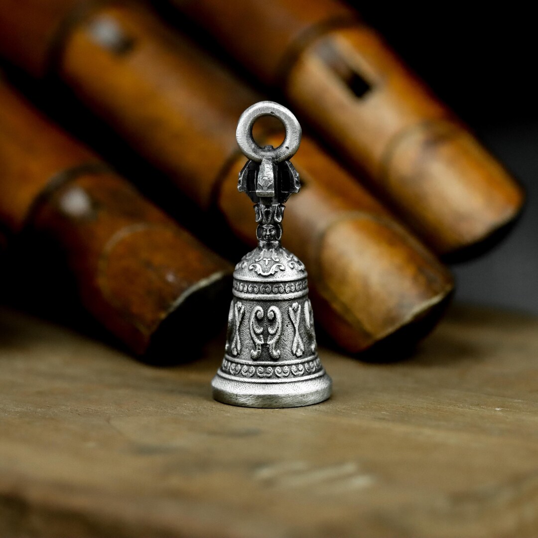 Buddhist Ritual Bell 925silver Urn Pendant - Soul Protection Memorial ...