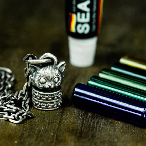 Memorial Cat Urn Silver Pendant Necklace Small Animal Cremation Memorial Jewelry Wearable Necklace Hidden Secret Pendant Jewelry Etsy
