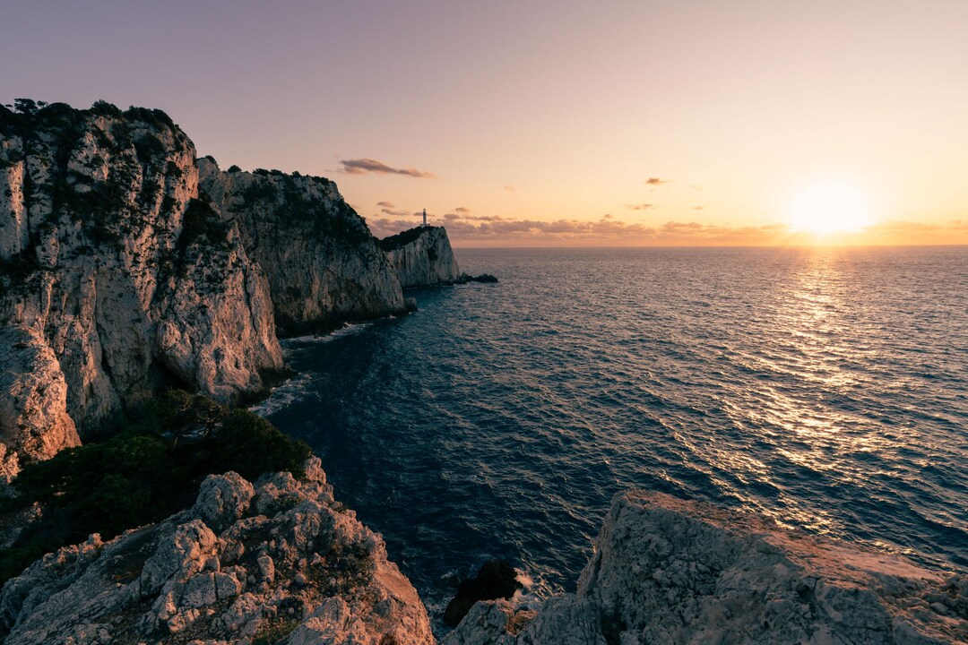 Lefkada Sunset Seascape Photo: Greece Coastal Wall Art (digital ...