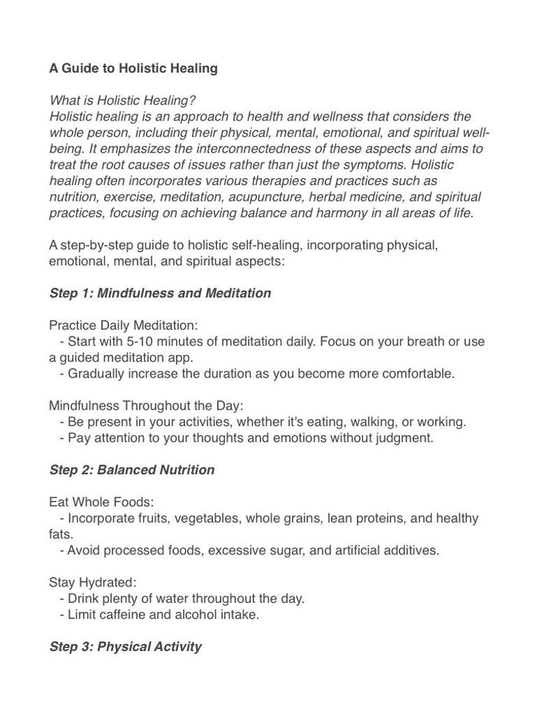 A Guide to Holistic Healing - Etsy