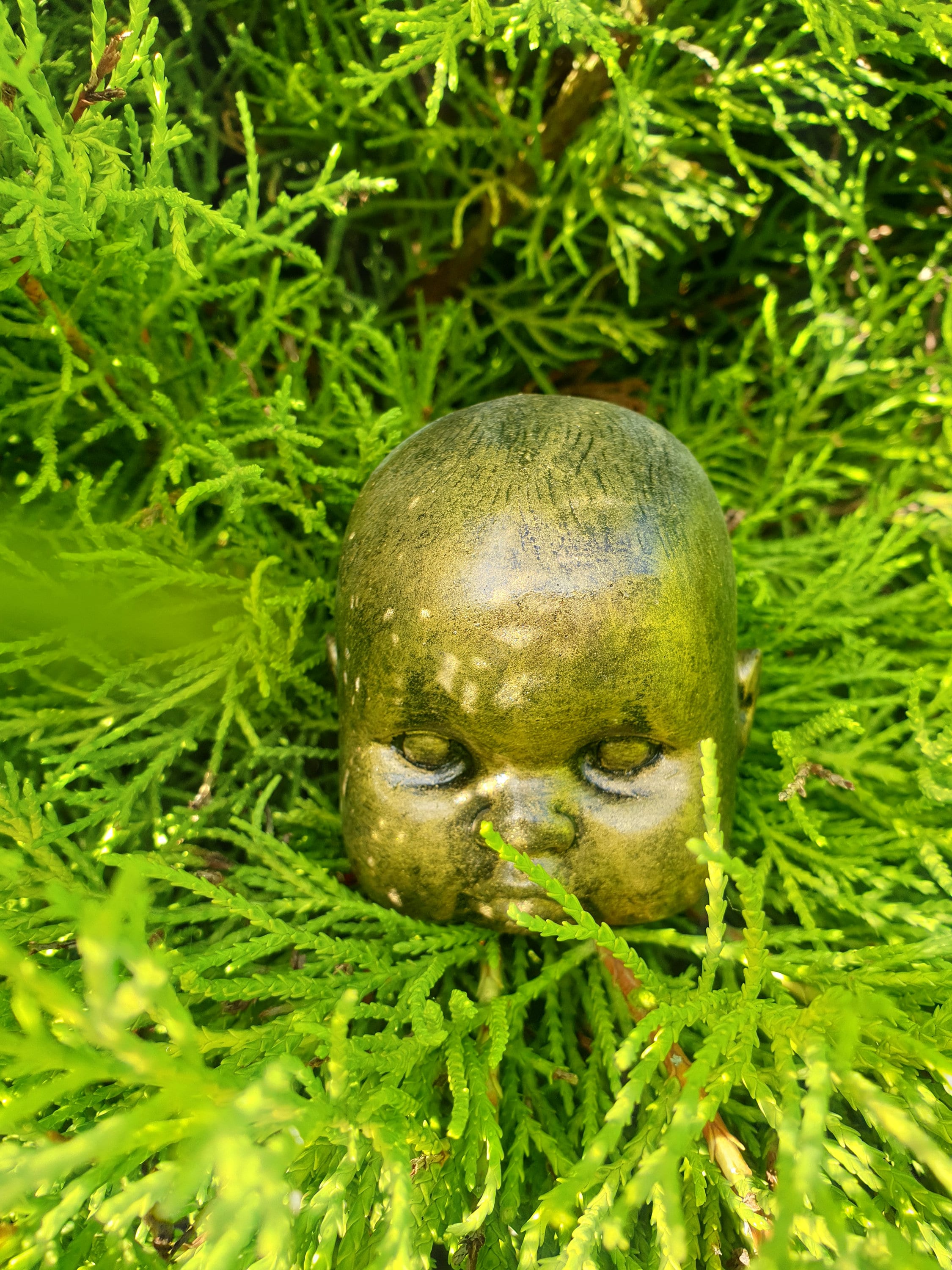 Stone Creepy Dolls Head - Etsy UK