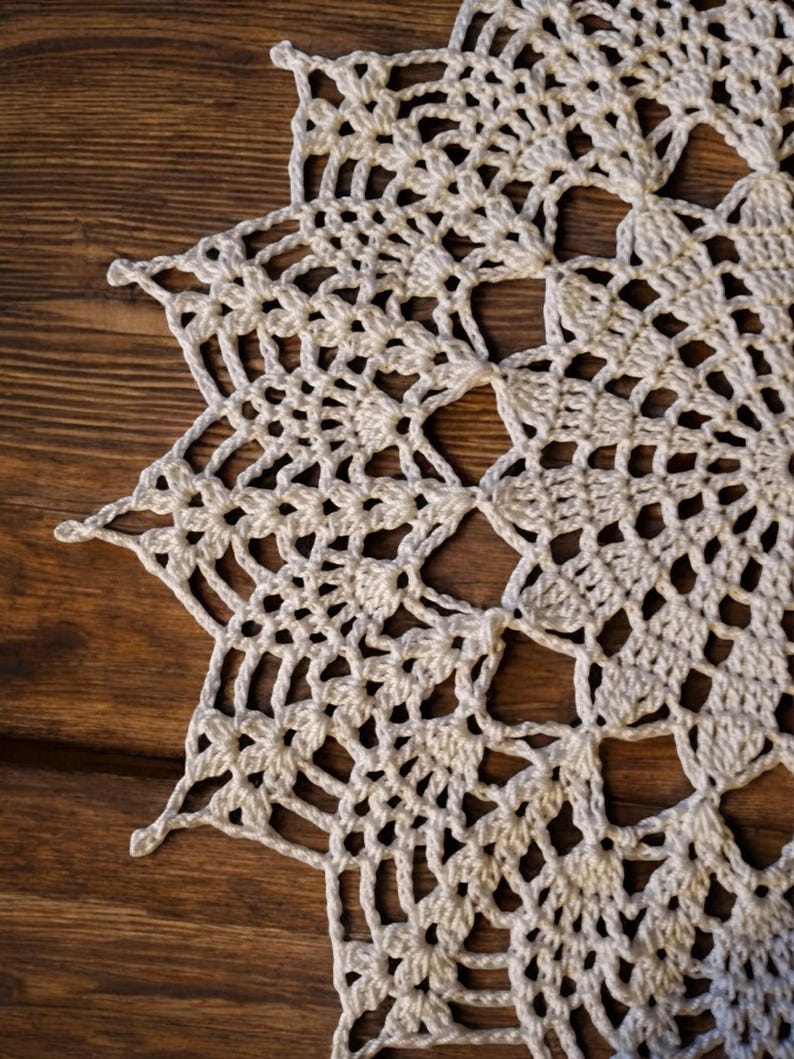 Simple 10 Inch Handmade Crochet White Cotton Doily Price Includes ...