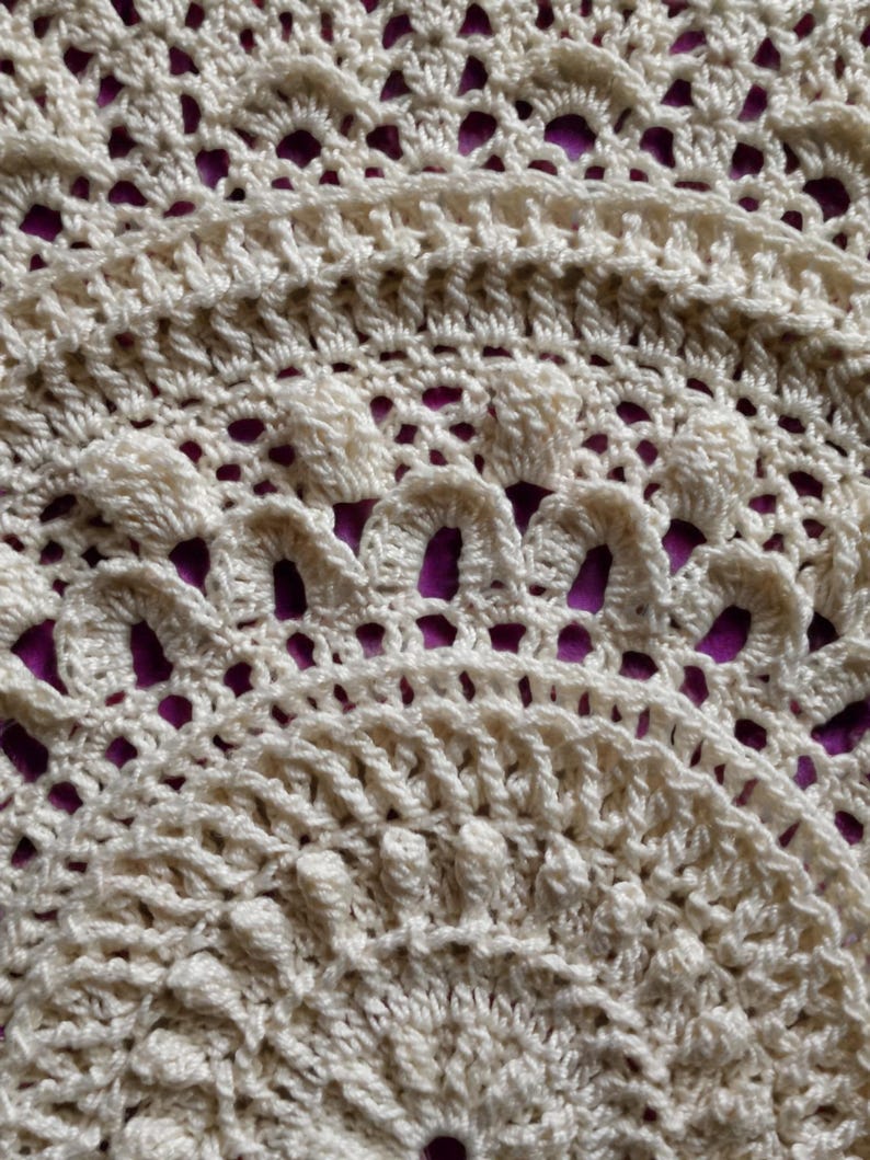 19 Inch Handmade Cream Pineapple Cotton Doilydoily, Doilies ...