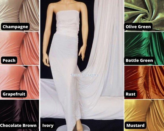Velvet Soft Velour Fabric Stretch Polyester Elastane - Etsy