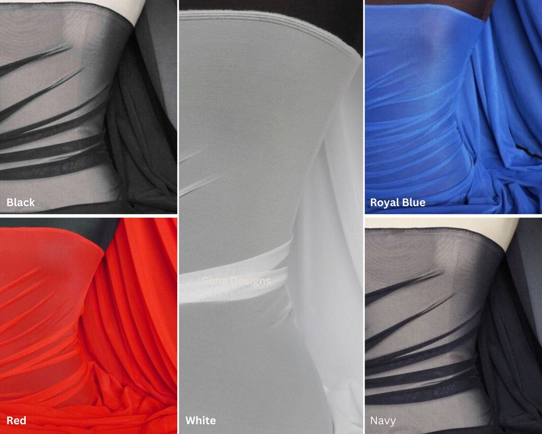 Sheer Power Mesh Fabric: 4-way Stretch Nylon Spandex Material, Lingerie ...