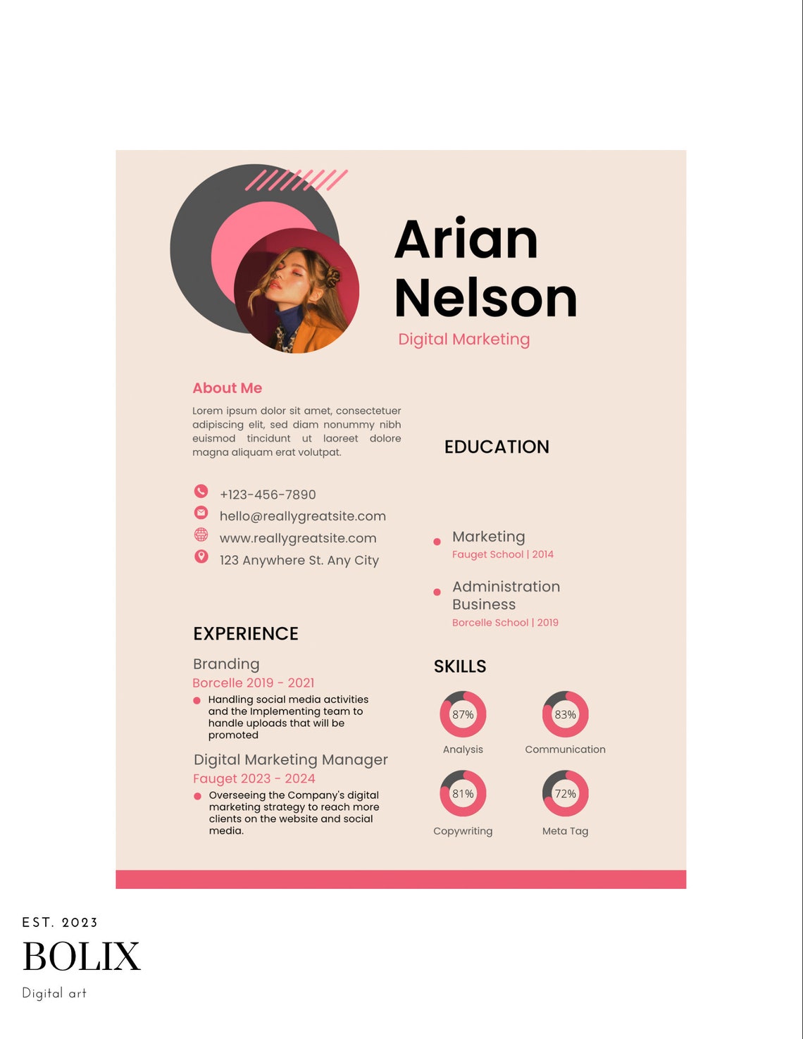 Modern Resume Template |word and Apple Pages Resume, 1-4 Page Resume ...