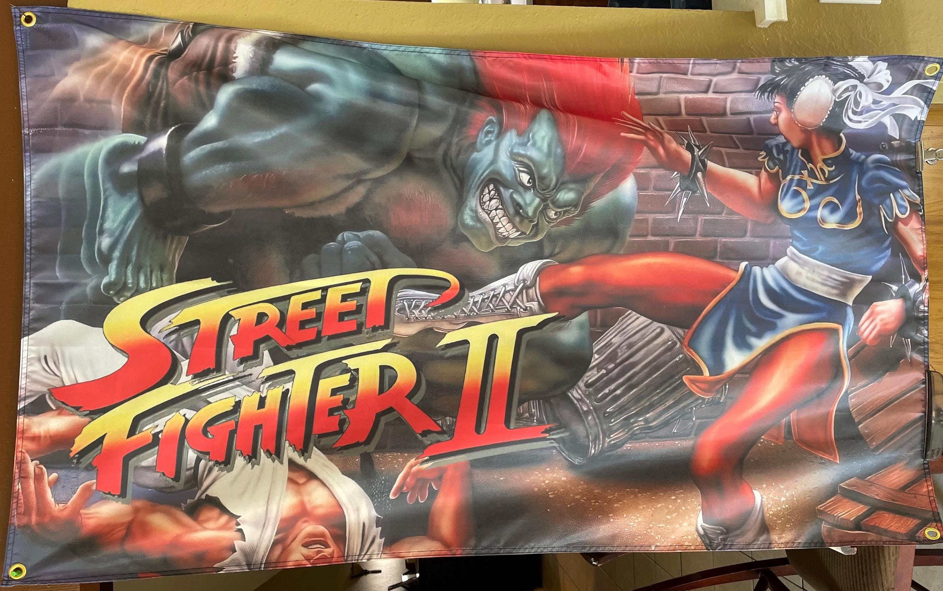 Street Fighter II 5ft Flag Banner Poster Turbo SNES CAPCOM Arcade - Etsy