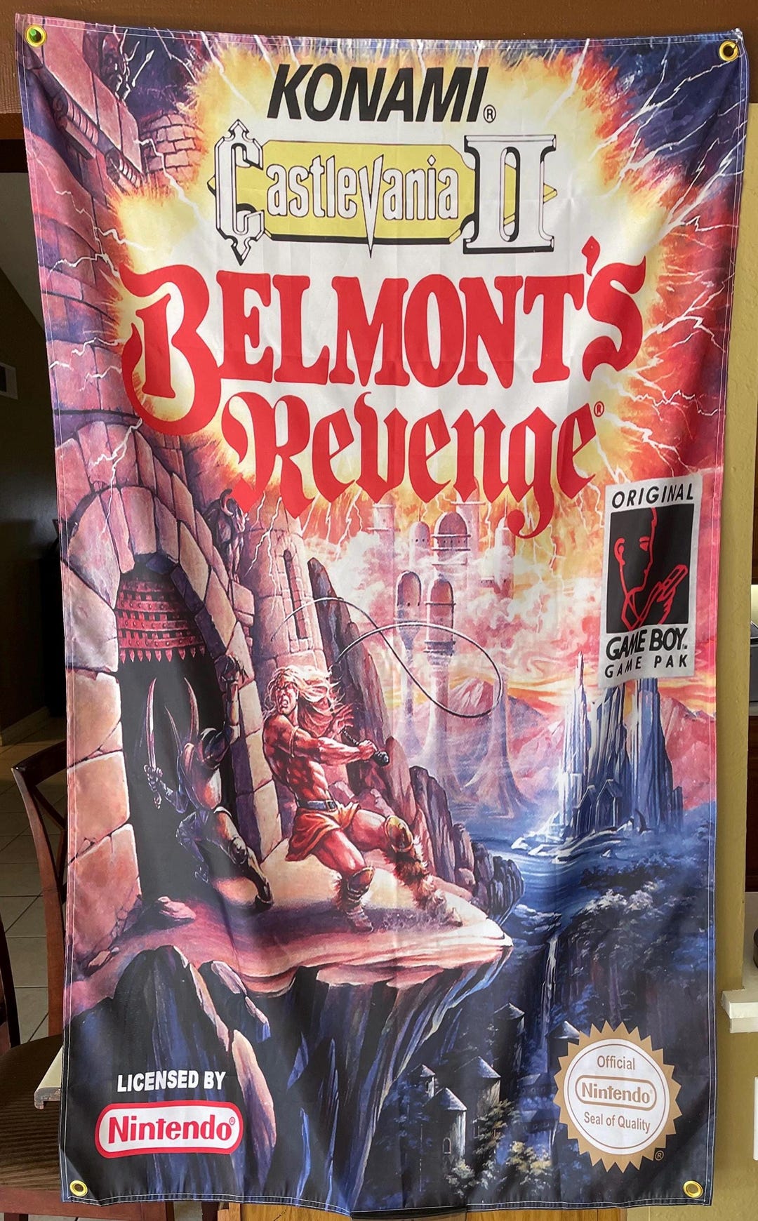 Castlevania II Belmont's Revenge Nintendo Game Boy Boxart 5' Flag ...