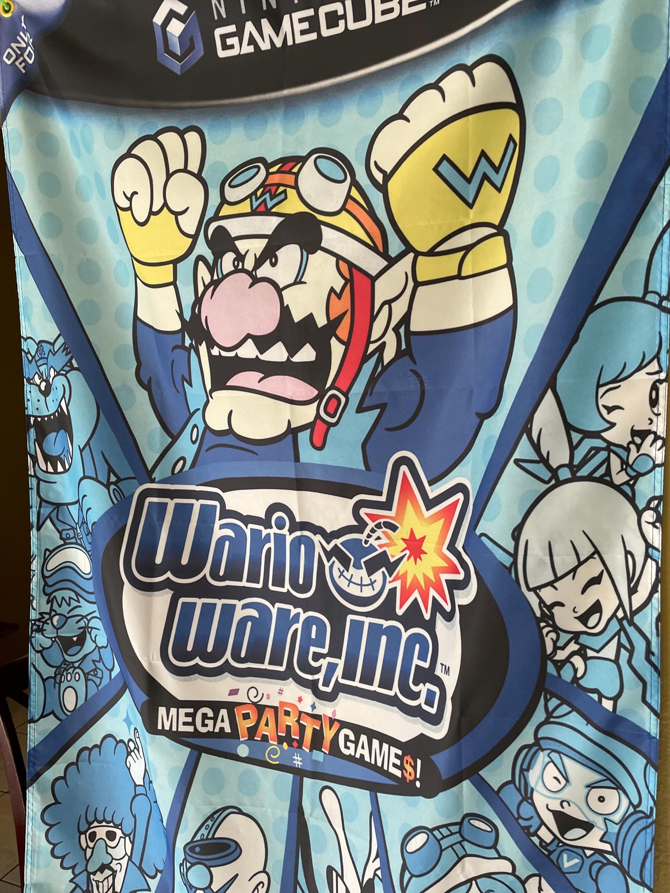Warioware Inc Mega Party Game 5ft Flag Banner Nintendo Gamecube 2004 - Etsy
