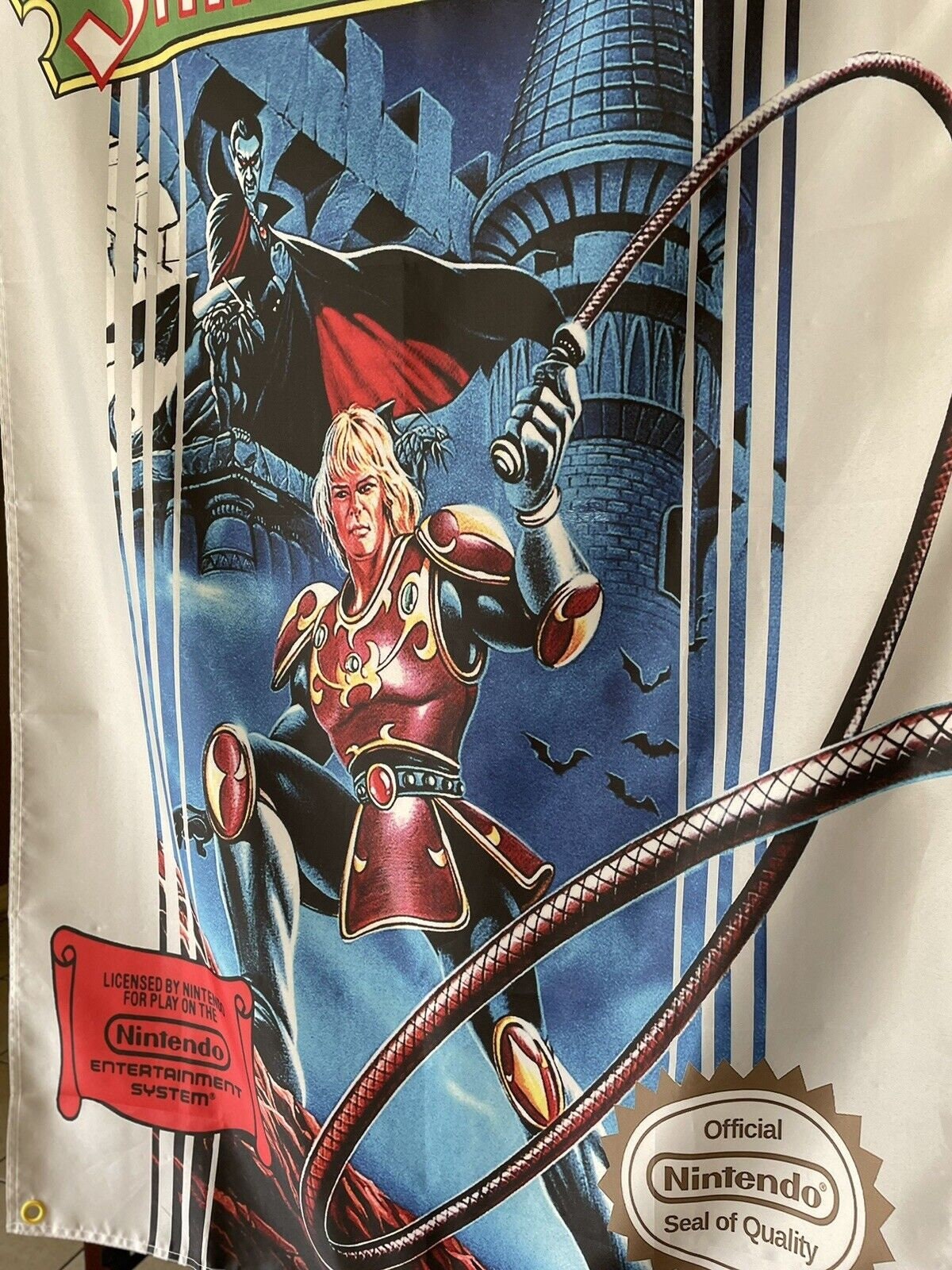 CASTLEVANIA II Simon's Quest 5' Nintendo NES Box Art Flag Poster Konami ...