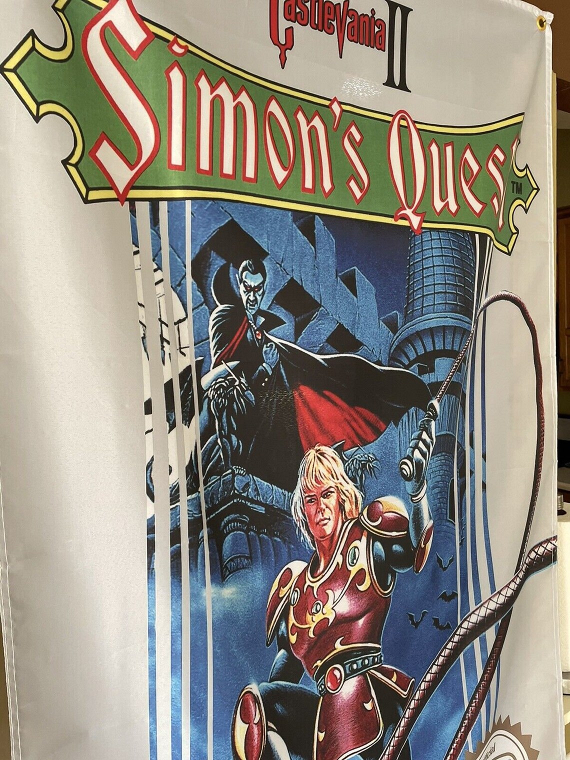 CASTLEVANIA II Simon's Quest 5' Nintendo NES Box Art Flag Poster Konami ...