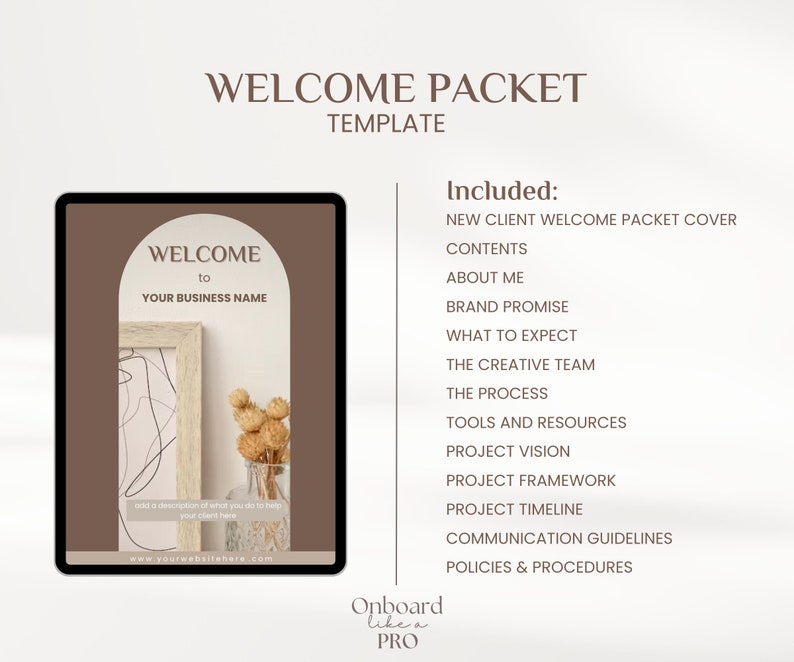 New Client Welcome Packet Canva Template for Virtual Assistant Small ...