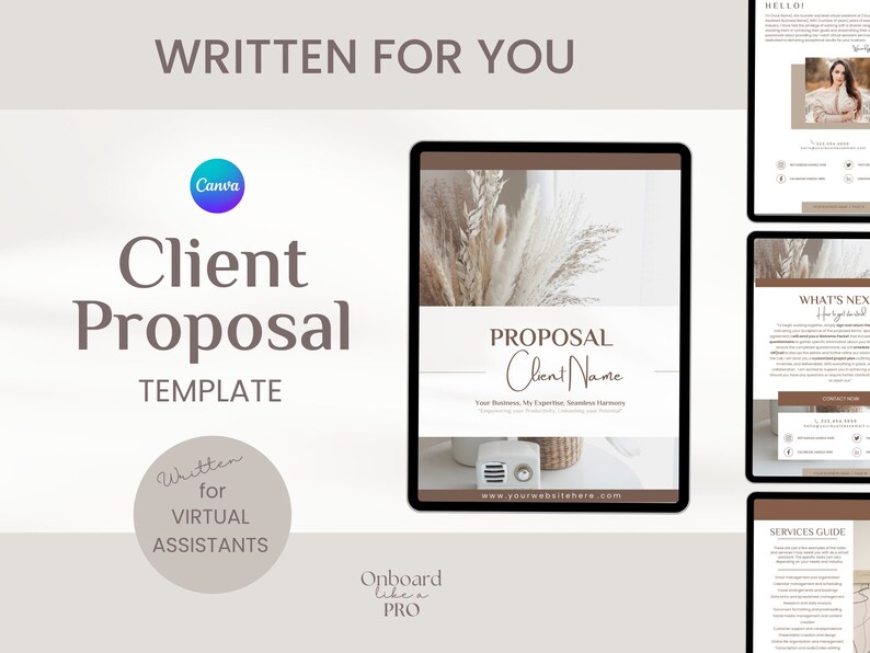 Client Proposal Template Virtual Assistant Upwork Proposal Template ...