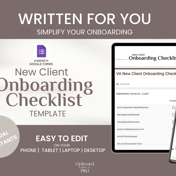New Client Onboarding Checklist - Etsy