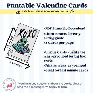 Printable Alien Valentine's Day Cards for Kids & Teens - Boy Approved ...