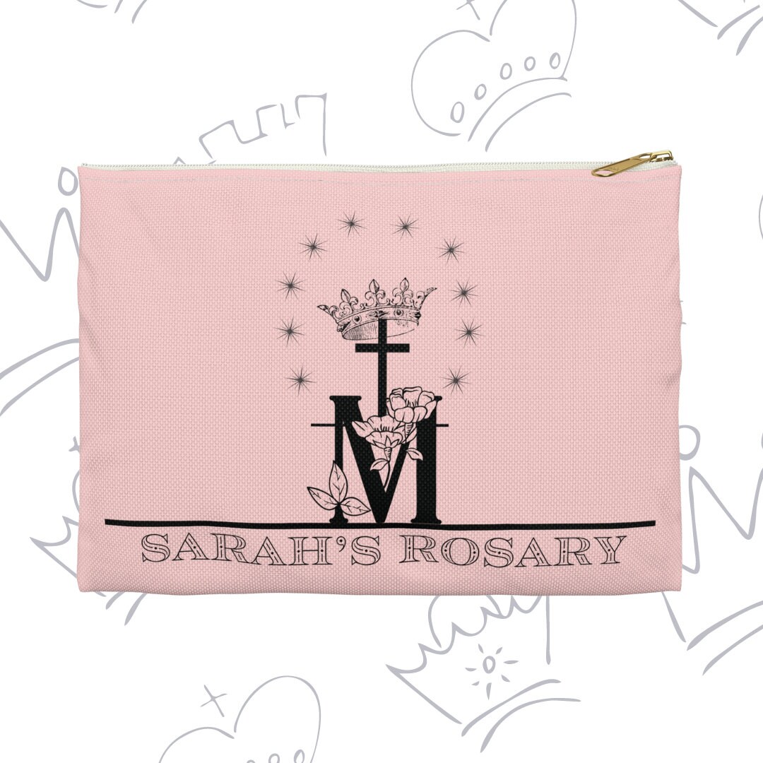 Personalized Marian Rosary Pouch, Catholic Gift, Rosary Pouch, Custom ...