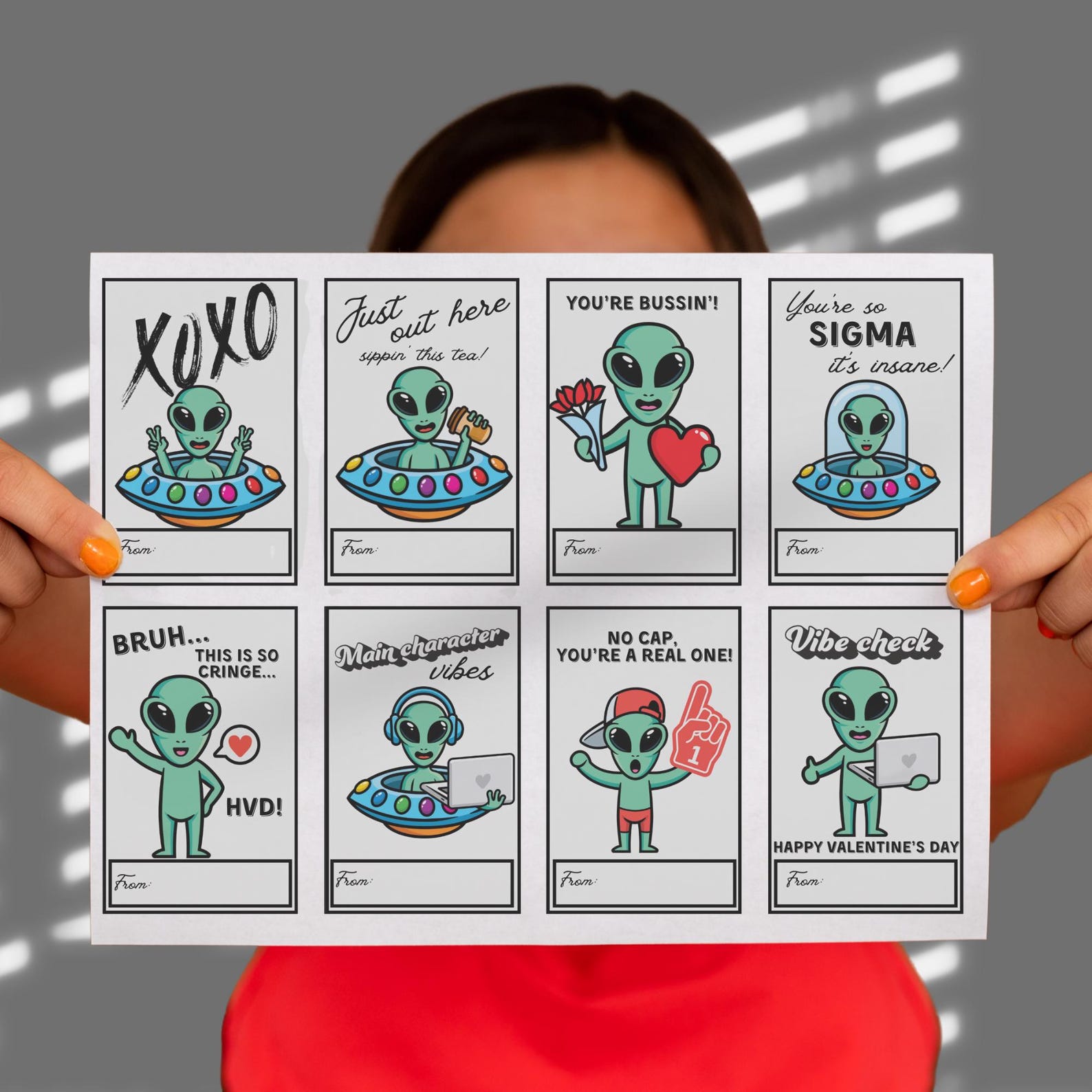 Printable Alien Valentine's Day Cards for Kids & Teens - Boy Approved ...