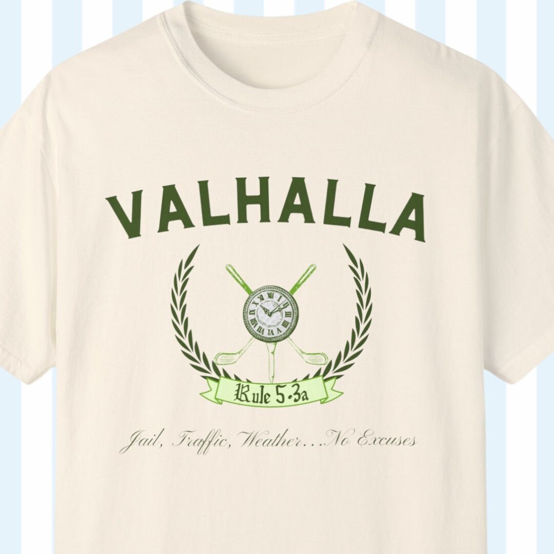 Vahalla Comfort Colors® Tee, Funny Golf Shirt, Country Club Funny T ...