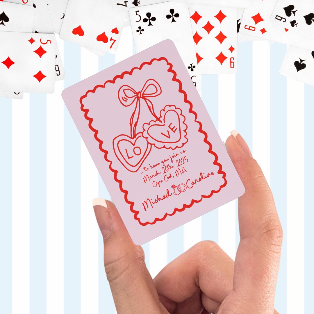 Custom Save the Date Playing Cards - Personalized Party Favor for ...