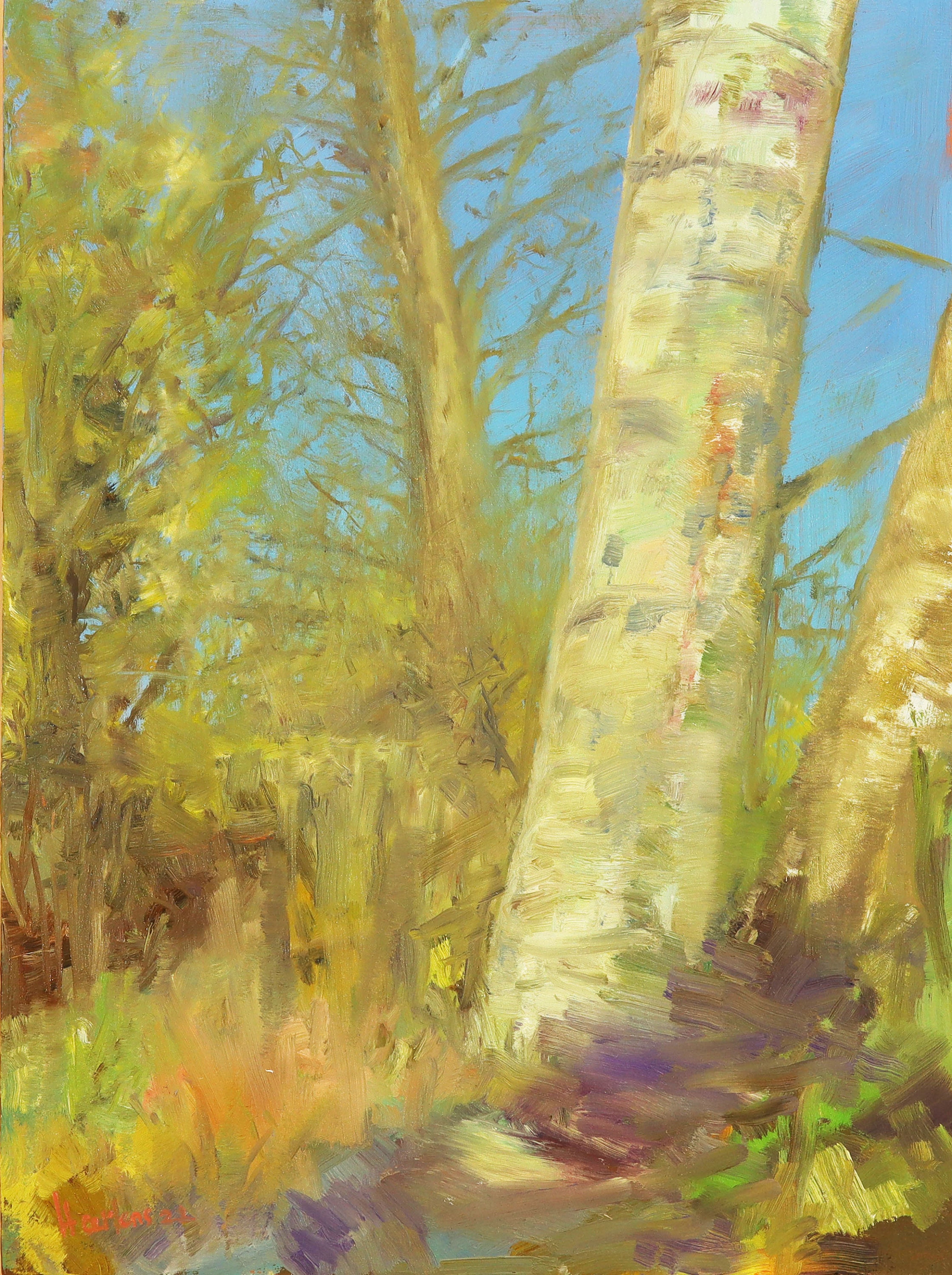 Hedgerow Trees. - Landscape Original One of a Kind Handmade Oil ...