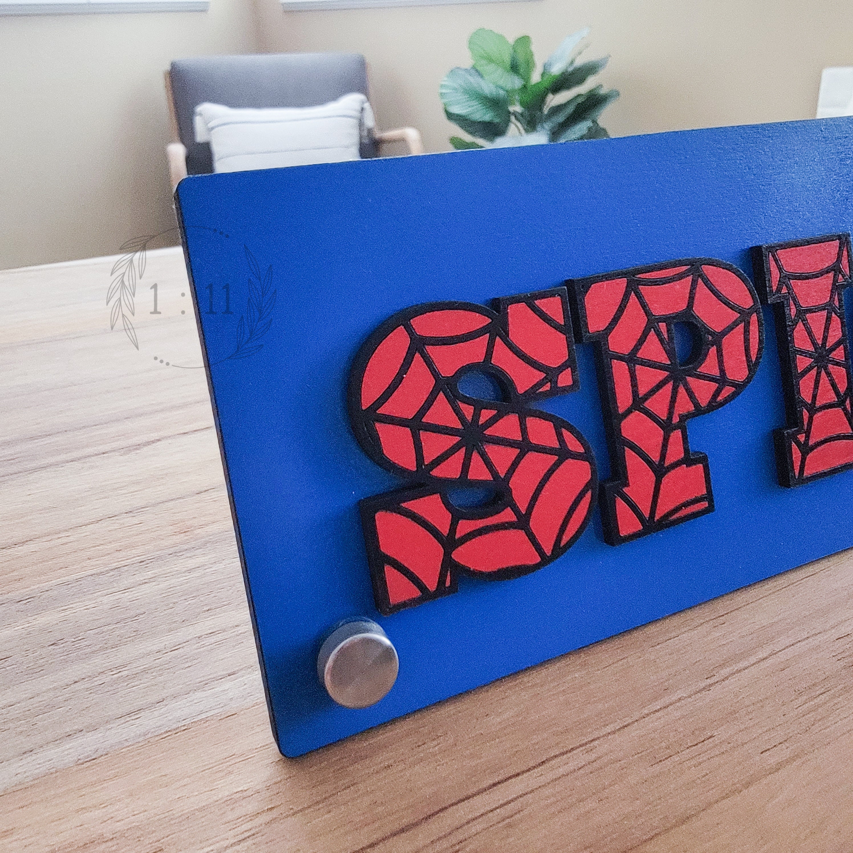 Custom Spider Name Plate, Plaque, Desk Sign, Teacher, Office, Shelf ...