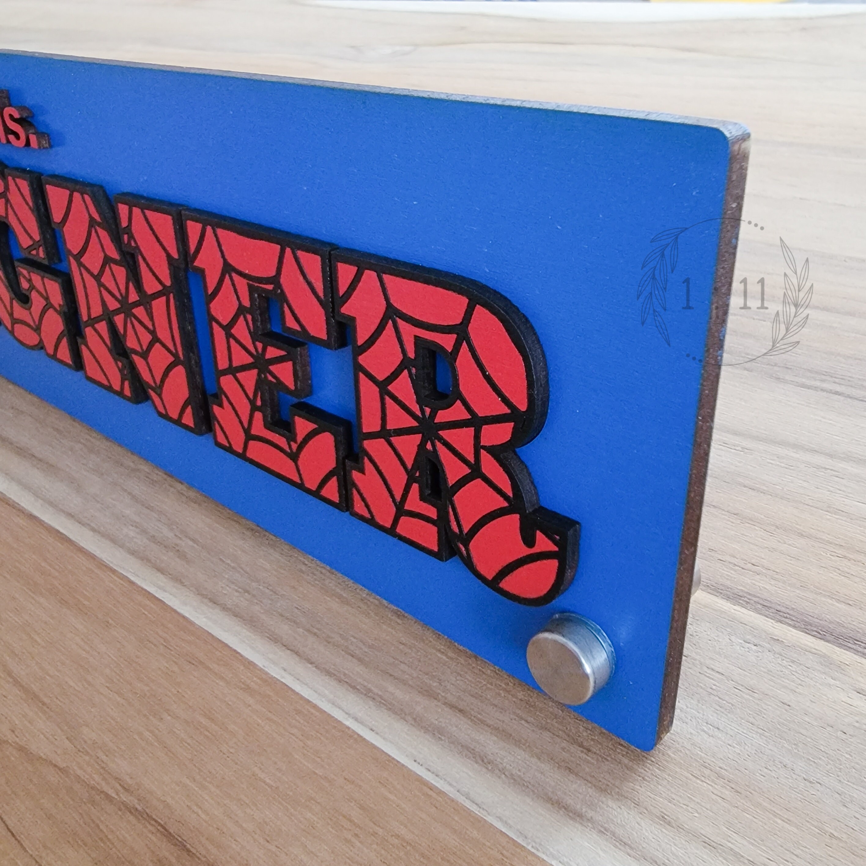 Custom Spider Name Plate, Plaque, Desk Sign, Teacher, Office, Shelf ...